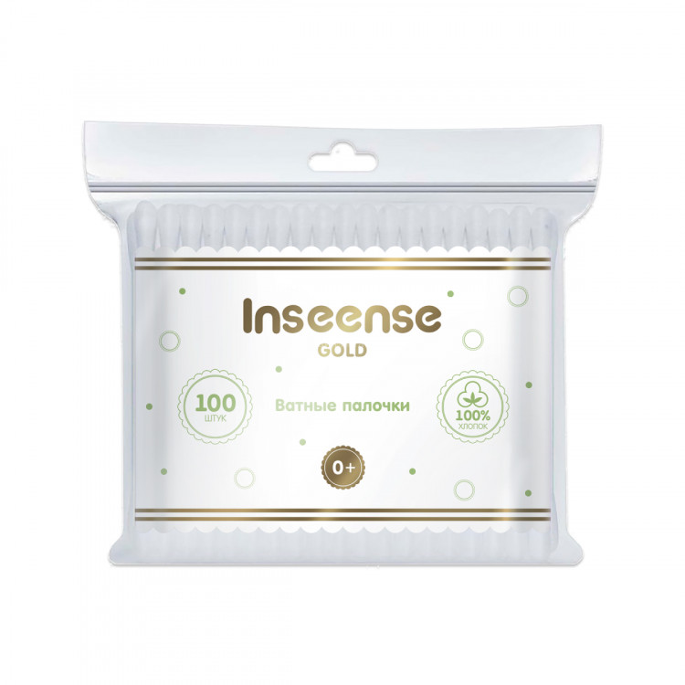 Купить палочки ватные детские Inseense (мягкая упаковка), 100 шт в ...
